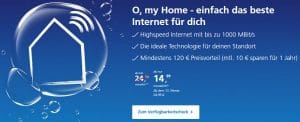 ⭐ o2 my Home-Tarife ab eff. 20,41 € mtl. - bis 250 MBit/s!