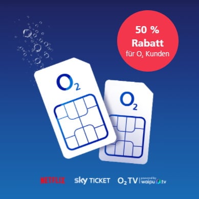 o2 Partnerkarte: Zweitvertrag ab eff. 5,41 € im Monat