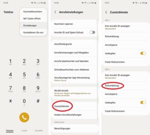 Rufumleitung einrichten und Tastencodes finden