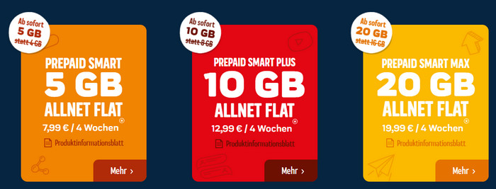 ja! mobil Smart Angebote: Bis zu 20 GB im Telekom-Netz