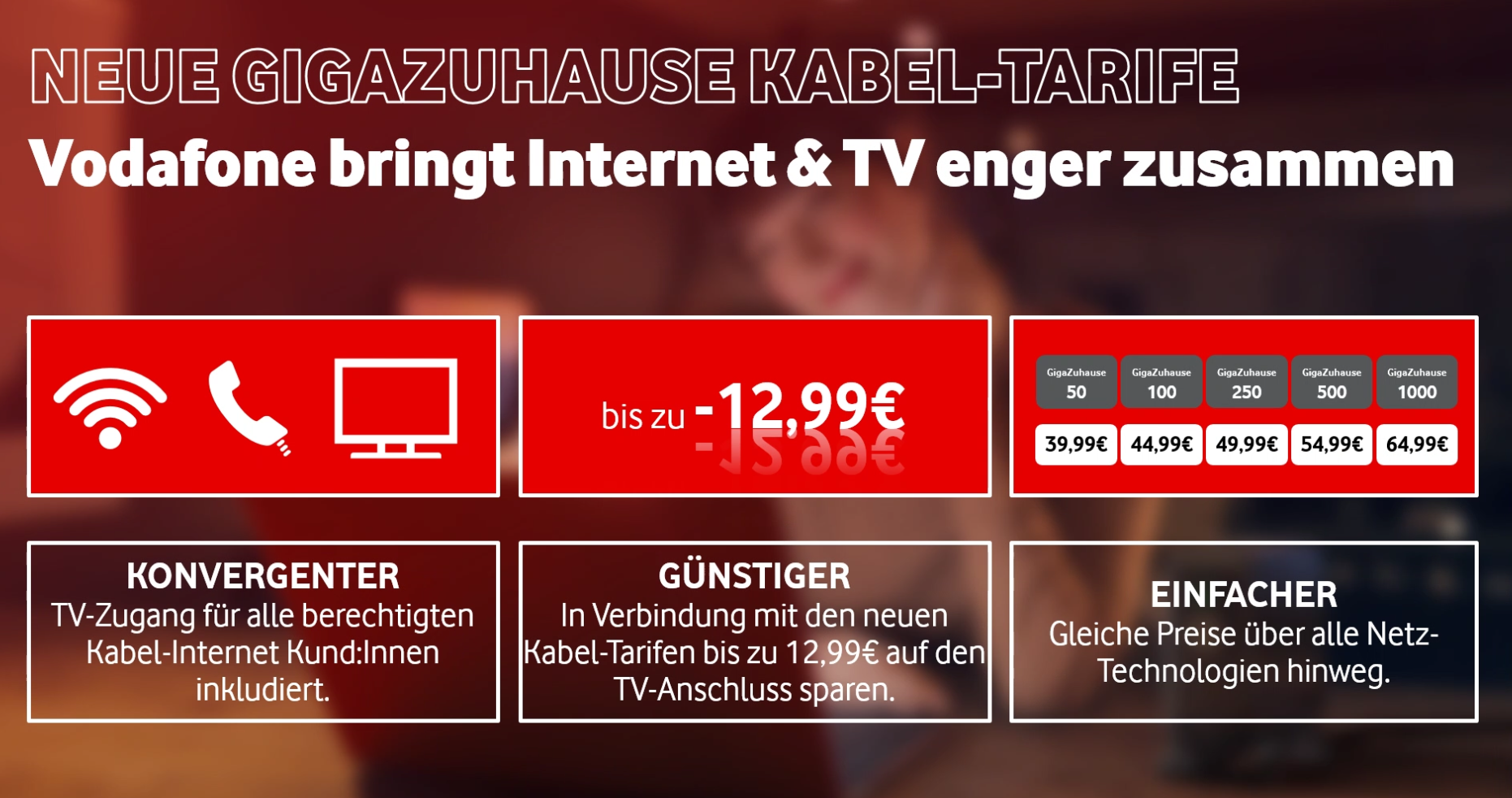 Vodafone vereinheitlich Preise beim Festnetz – mit Ausnahmen.
