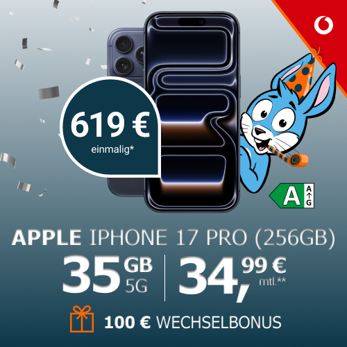 iPhone 17 Pro mit Vertrag: Deals & Angebote vergleichen!